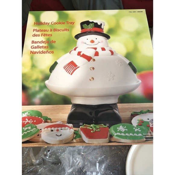 Holiday Cookie | Kitchen | Snowman Holiday Cookie Tray 2 Piece Cookie ...